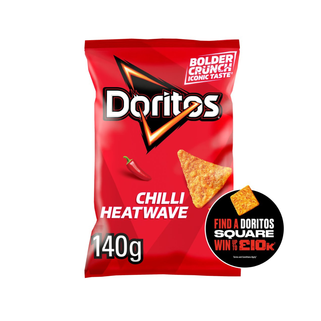 Doritos Chilli Heatwave Tortilla Chips Sharing Bag Crisps 140g - Red Rickshaw